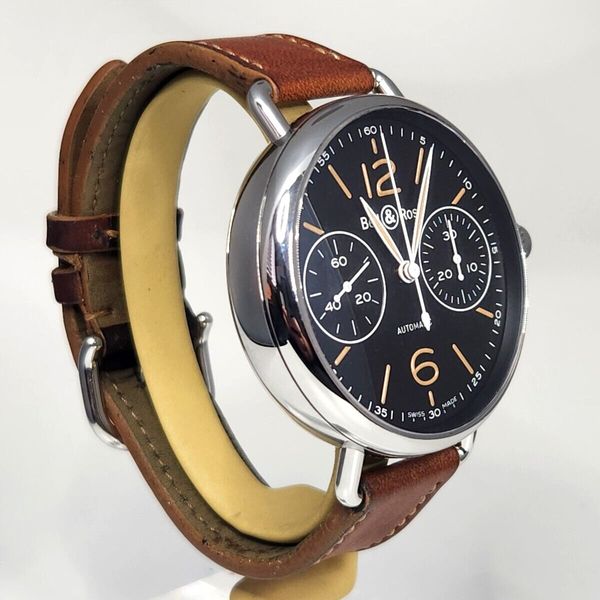 BELL & ROSS WW1 Chronograph Monopusher WW1-MONO-HER-SCA - Box & Papers ...