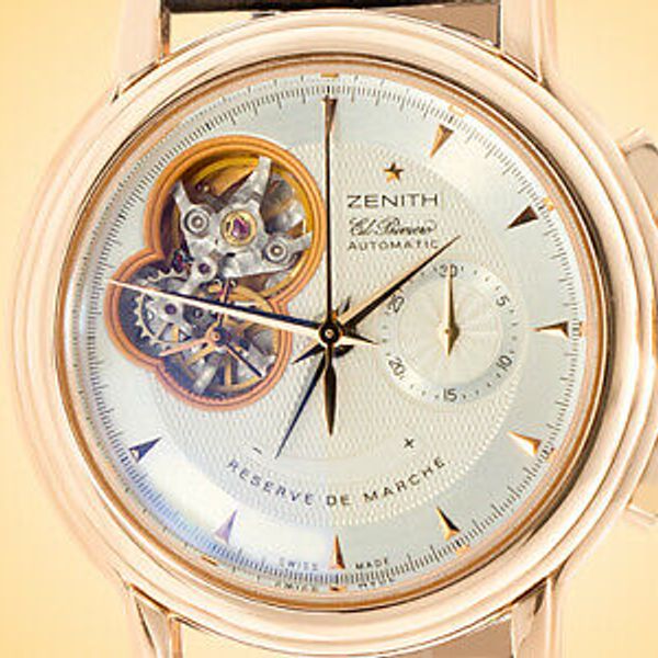 ZENITH Chronomaster El Primero Open T 18K Rose Gold Automatic Men’s ...