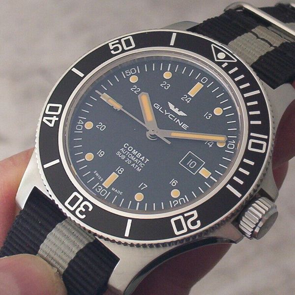 GLYCINE COMBAT SUB 20 ATM AUTOMATIC GL0097, SWISS MADE, 48 MM, EXTRA ...