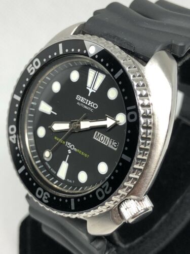 VINTAGE SEIKO 150M DIVERS DAY DATE TURTLE AUTO MENS WATCH 6309-7049 (APR 1982) | WatchCharts ...