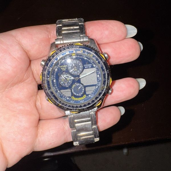 Citizen WR100 Chronograph Blue Angels Menâ s Watch | WatchCharts ...