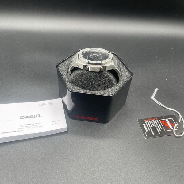 G-Shock AP Royal Oak Casio GA2100 Casioak Custom brushed Silver ...