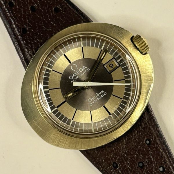 OMEGA Geneve Dynamic Vintage 1970’s Automatic Gold Dress Watch ...