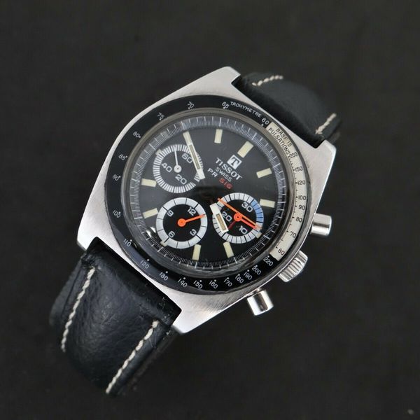 VINTAGE TISSOT PR 516 CHRONOGRAPH STEEL MANUAL WIND LEMANIA 873 ...