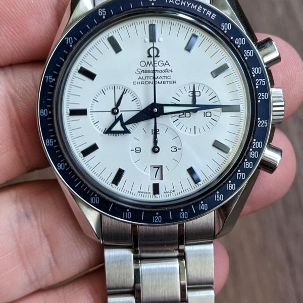 [WTS] Omega Speedmaster Broad Arrow w/blue bezel [$3600] | WatchCharts ...