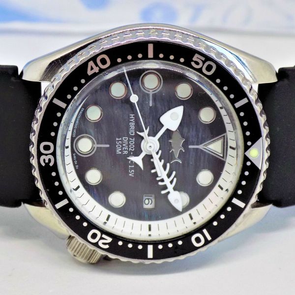 Seiko Scuba Divers Hybrid Fishbone SDS001 Tuna 7002-7001 Mother of ...