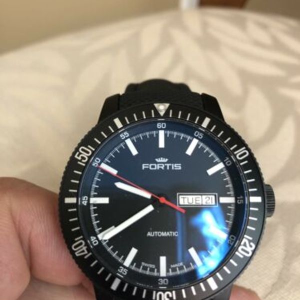 Fortis Monolith Black Case & Dial Automatic Day & Date Diver 42mm BOX ...