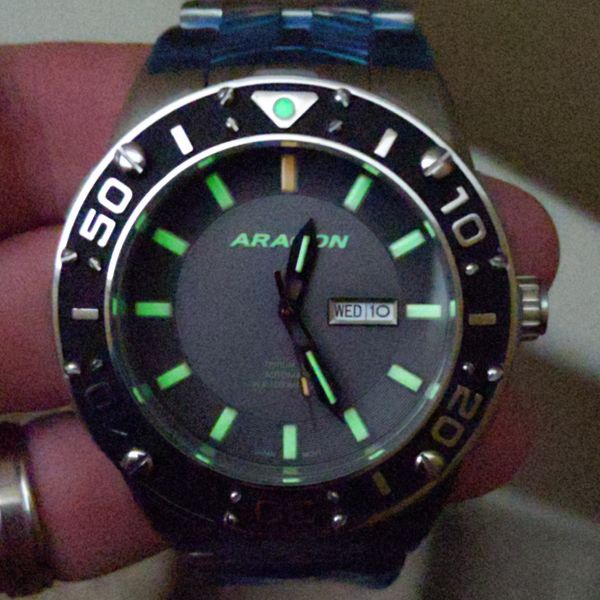 Aragon Enforcer T100 Flat Tubes 50mm Automatic MONSTER of a watch! Real ...
