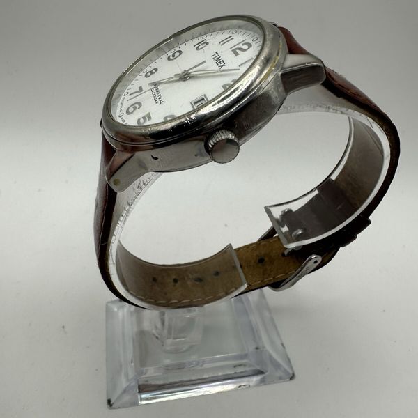 timex mens watch perpetual calendar Indiglo Silver Date Easy Read ...