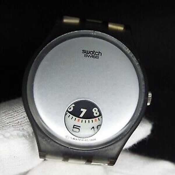 VINTAGE SWATCH NON DIGITAL WATCH 1990s 1994 JUMP HOUR DESIGN SWISS MADE ...