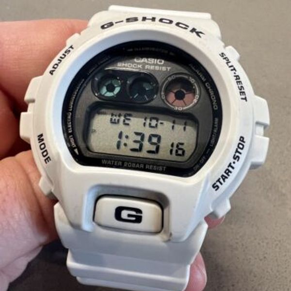 Casio G Shock DW-6900FS White Digital Watch, New Battery | WatchCharts ...