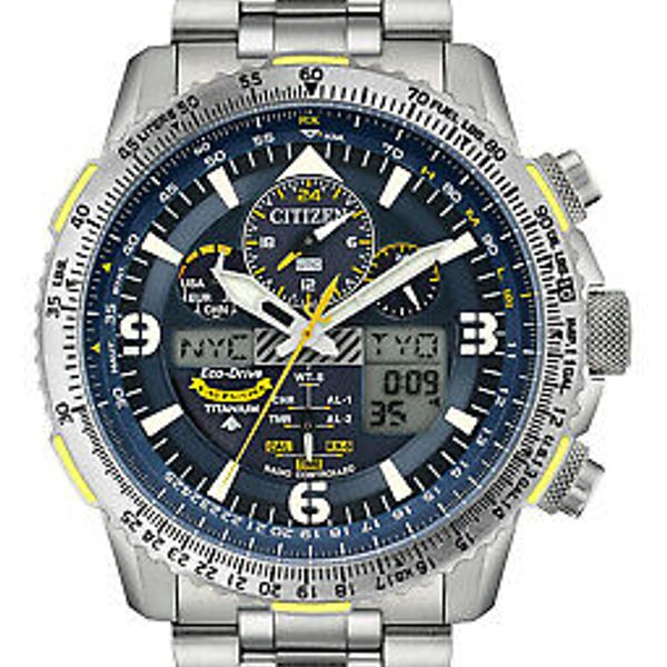 New Citizen Promaster Skyhawk Blue Angels Atomic Titanium Watch JY8101 ...