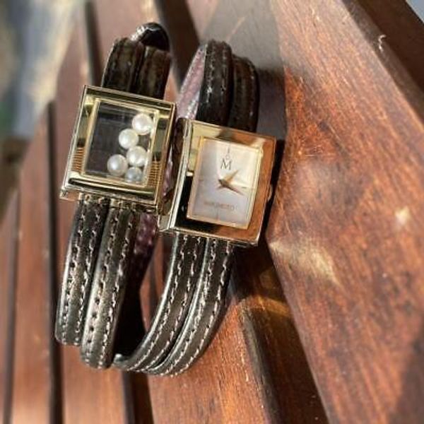 MIKIMOTO Multiform Pearl Ladies analog square gold Watch | WatchCharts ...