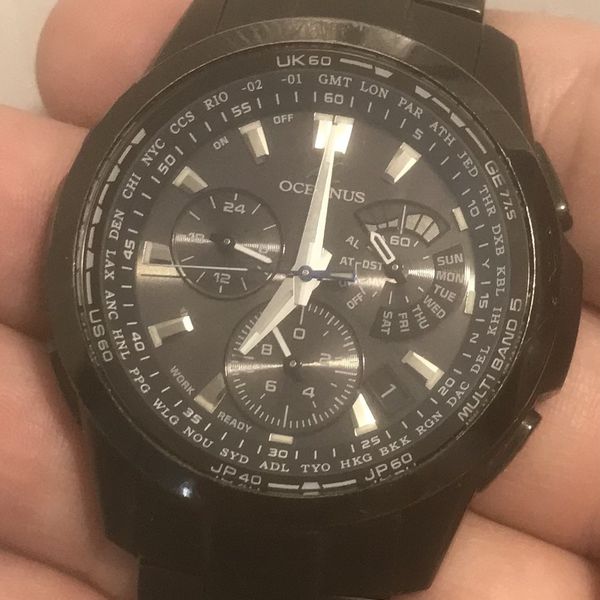 Casio Oceanus OCW-M700 Analog Tough Solar Wave Captor Black Titanium ...