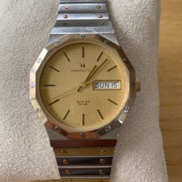 Vintage Hamilton 9258 Mens Bi Metal Watch | WatchCharts Marketplace