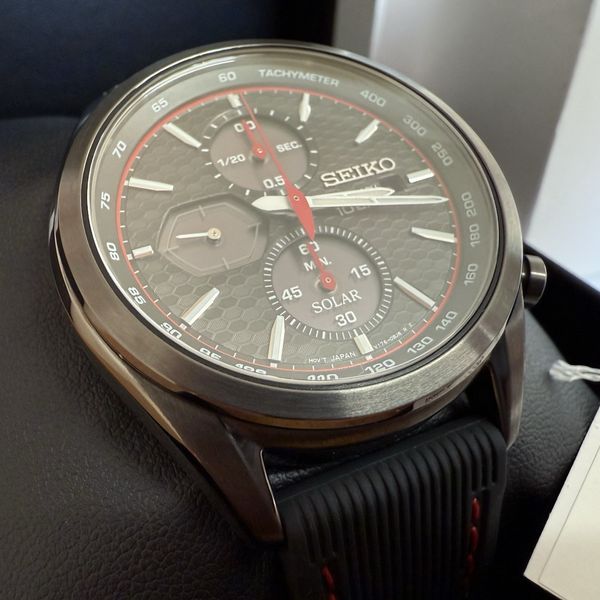 Seiko Solar Men's Black chronograph sapphire- SSC777P1 | WatchCharts ...