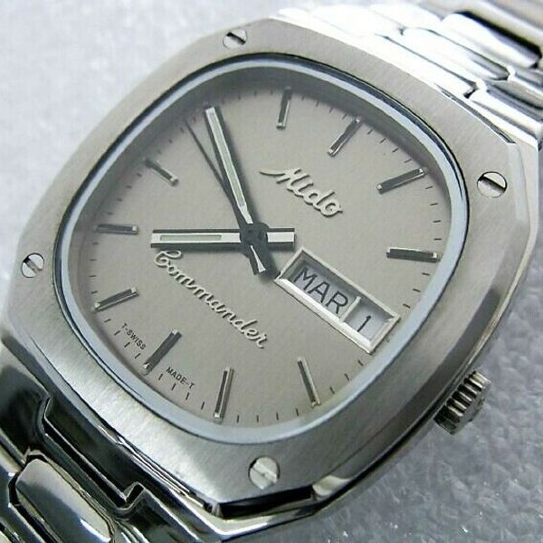 MIDO COMMANDER 8016 Swiss Made Automatic Men's Watch ETA 2836-2 Day ...