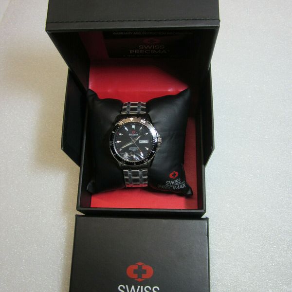 Swiss Precimax Vintage Automatic Men's Stainless-Steel Mechanical Watch ...