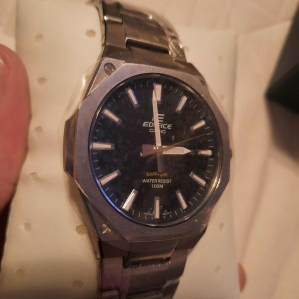Casio Edifice Sapphire Crystal Black Dial Quartz Watch EFR-S108D-1AVUEF ...