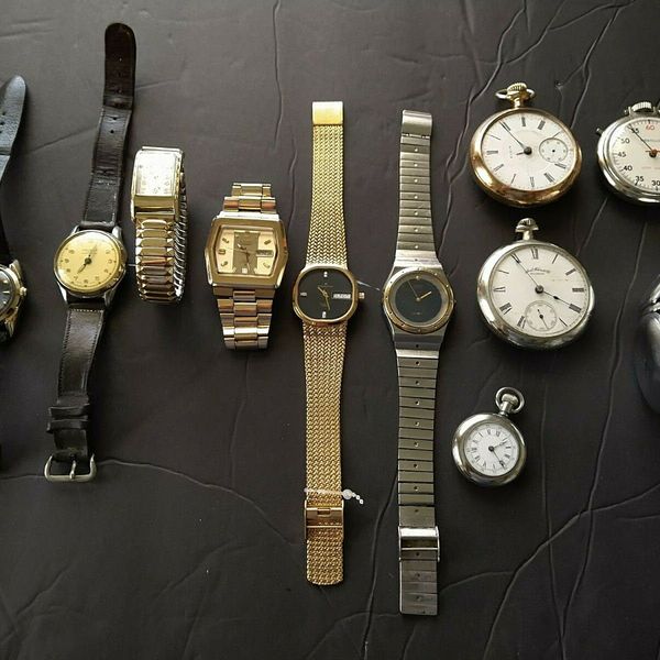 huge lot of vintage watches, Seiko Berco Alsta Hamilton, elgin, Bulova ...