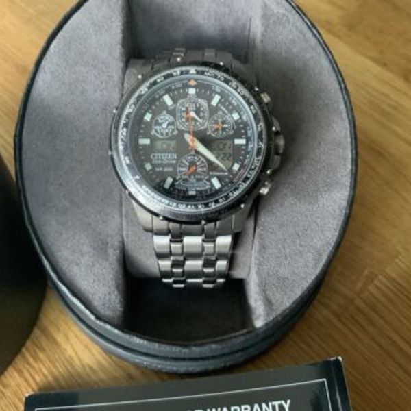 Citizen Menâ s Eco-Drive Skyhawk A-T Titanium Pilot Bracelet Watch ...