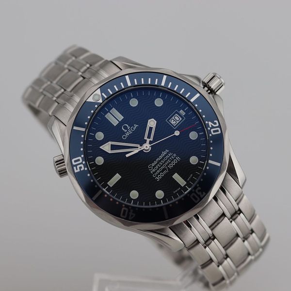 SOLD Stunner! Omega Seamaster Pro 300M SMP 2531.80 Blue Wave Dial OG Bond 007 Full Size 41mm ...