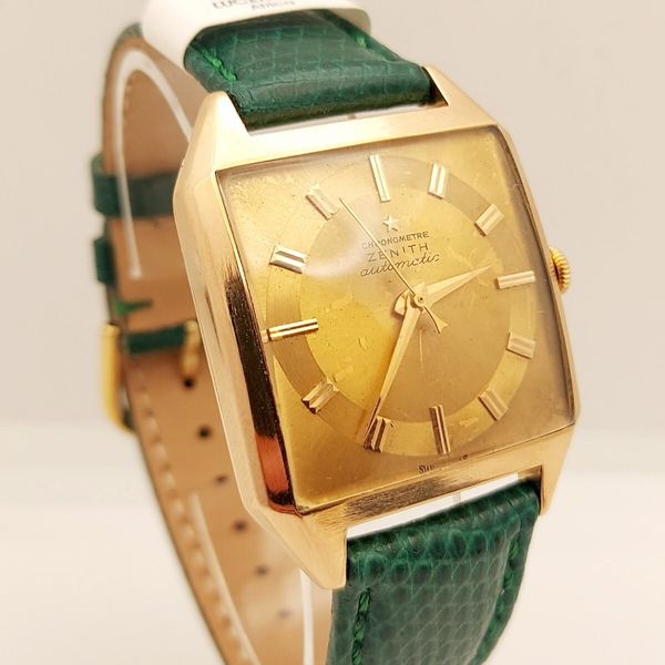 Zenith Cioccolatone Chronometre Automatic Gold 18K Vintage Running Cal ...