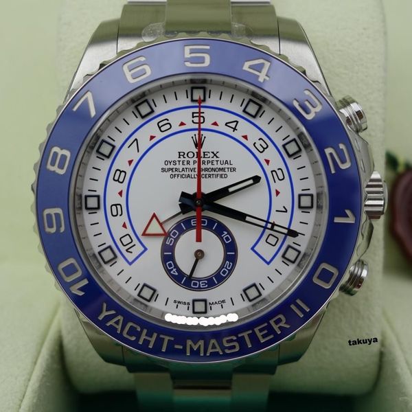 FSOT:BNIB Rolex 116680 YACHTMASTER II SS BLUE CERAMIC BEZEL RANDOM ...