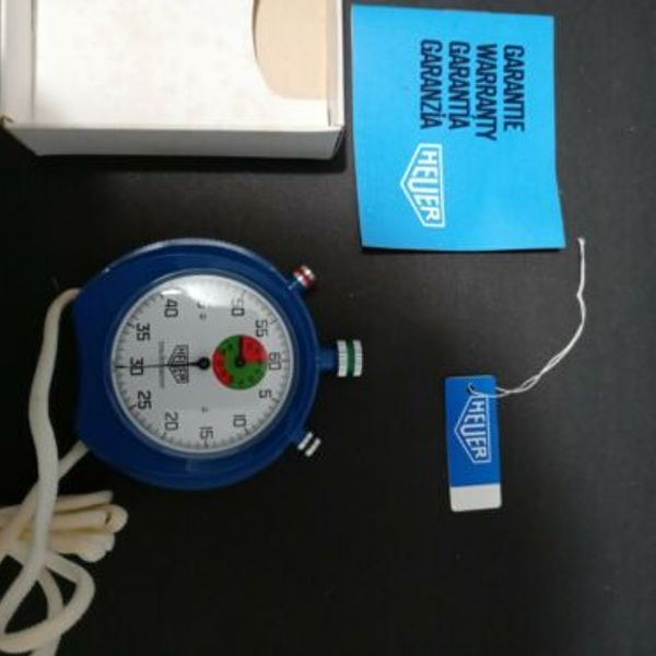 Vintage Heuer Trackmaster Blue 3 Button Stopwatch Swiss Made ...