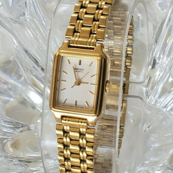 SEIKO Gold-Tone Quartz Dress Watch-(V401 5129) New Battery | WatchCharts Marketplace