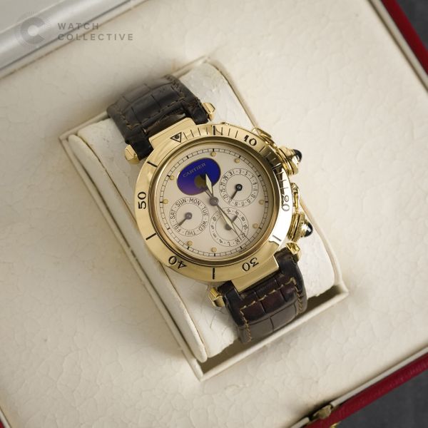 Cartier Pasha Dual Timezone 18k Yellow Gold Quartz 30002 | WatchCharts ...