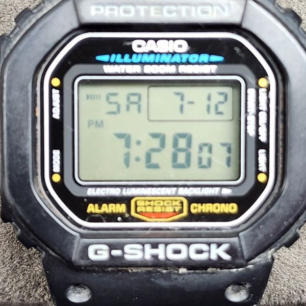 Casio G-Shock 3229 DW-5600E Black Sport Vintage Wristwatch Illuminator ...