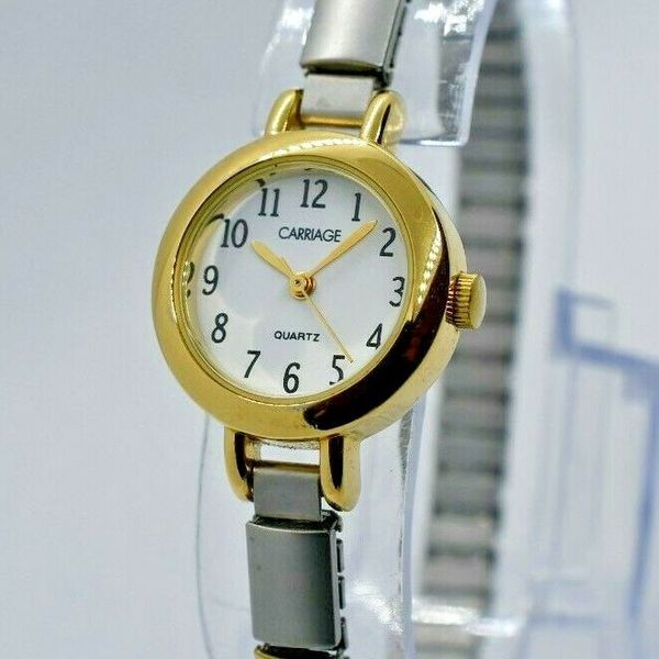 Women's Carriage By TIMEX Two-Tone Stainless Steel Expansion Band Watch ...