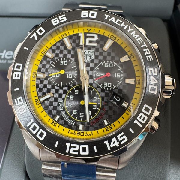 New TAG Heuer Formula 1 Black Men's Chronograph Watch 43MM CAZ101AC ...
