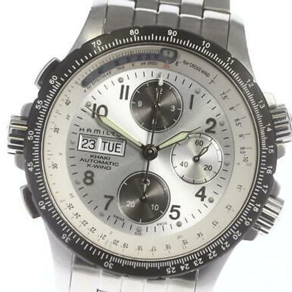 HAMILTON Khaki X Wind H776260 Day date Silver Dial Automatic Men's ...