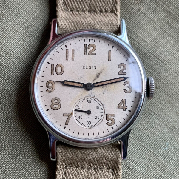 1942 Elgin Grade 580 WWII US Military Issued OC-19568 Luminous Dial ...