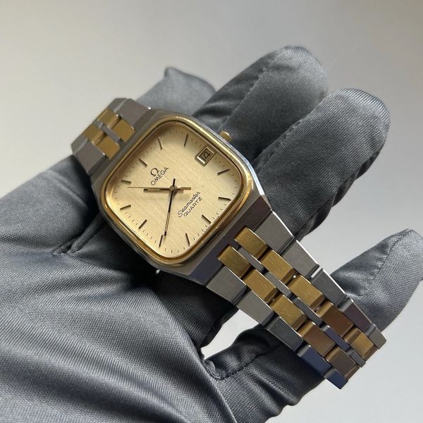 Omega Seamaster TV Two Tone Cal. 1332 Quartz HAU Original 1970s Vintage ...