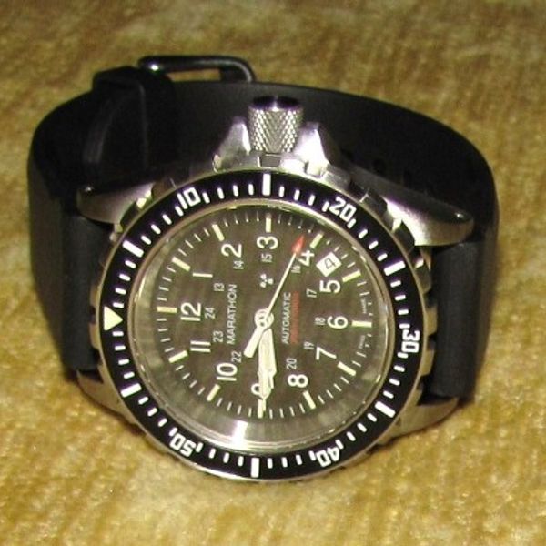 Marathon GSAR (sterile dial) on Rubber with US Seal Bracelet ...
