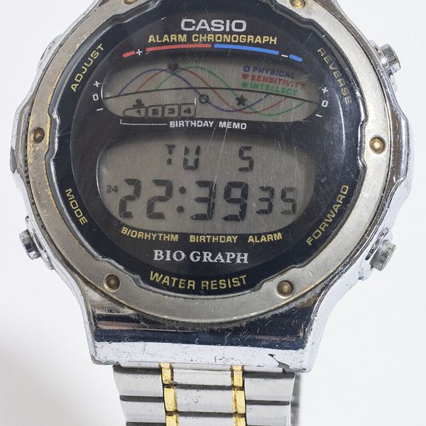 Excellent CASIO BIO GRAPH Module 946 BH-200 Vintage Men's Digital Watch ...