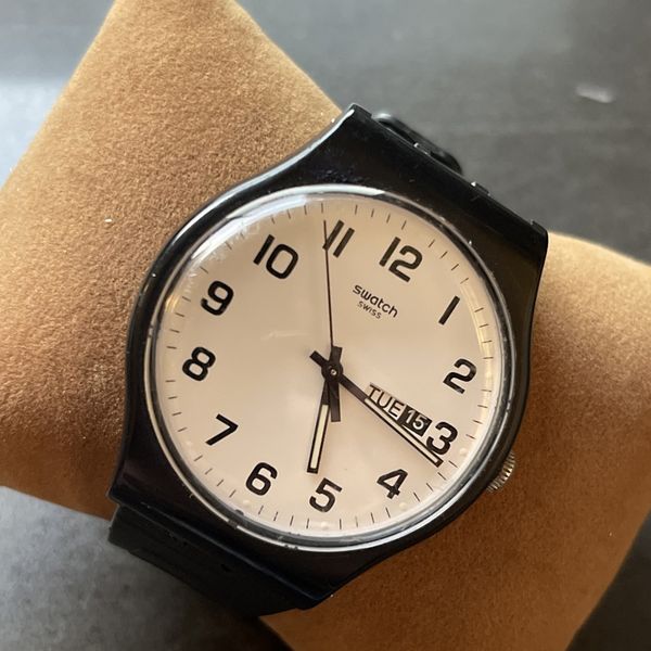 Swatch Watch Once Again Classic Day Date 34mm 1999 Good Condition Works ...