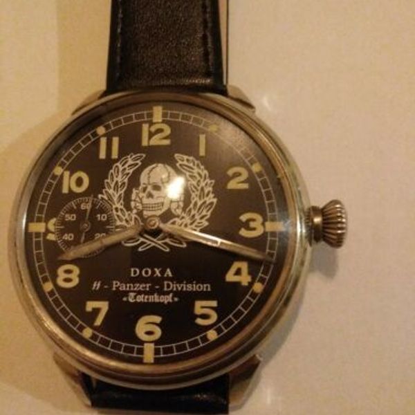 German ww2 Watch DOXA Panzer Division Tank watch glow in the dark runs ...