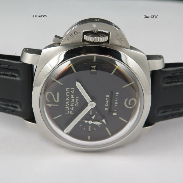 FS: Panerai PAM 233 1950 LUMINOR 8 DAYS GMT-STAINLESS STEEL-M SERIES ...