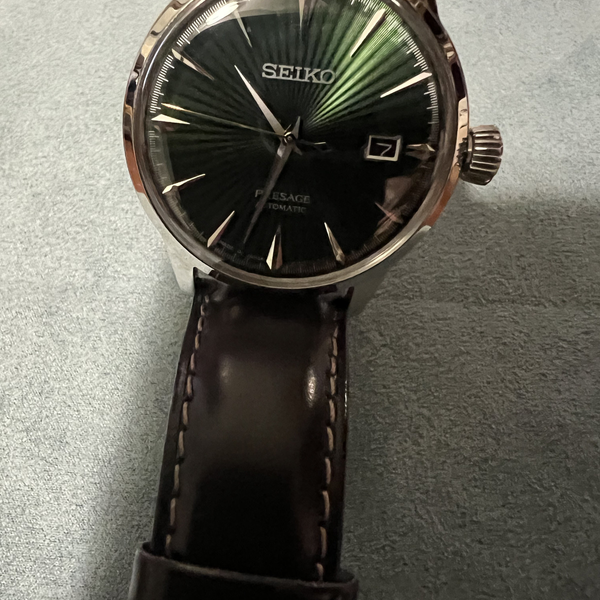 Seiko Presage Green Men's Cocktail Time Watch - SRPD37 | WatchCharts ...