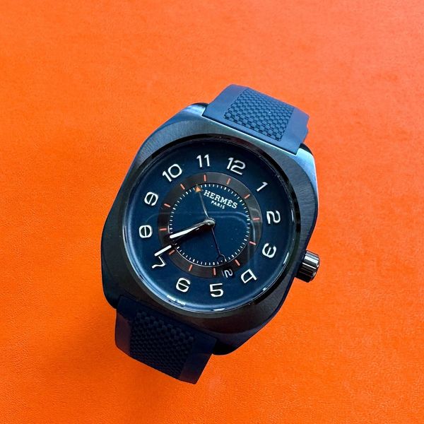 Hermes H08 Titanium Blue 39mm Automatic Watch | WatchCharts Marketplace
