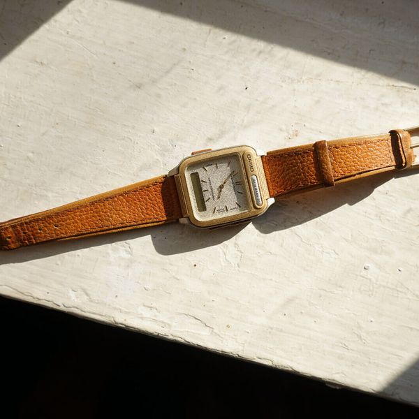 Casio Databank 30 Wristwatch Vintage Leather FKT 100 Waterproof Retro ...