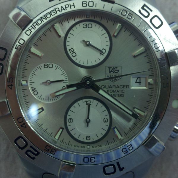 tag heuer aquaracer silver face 1100 obo | WatchCharts Marketplace