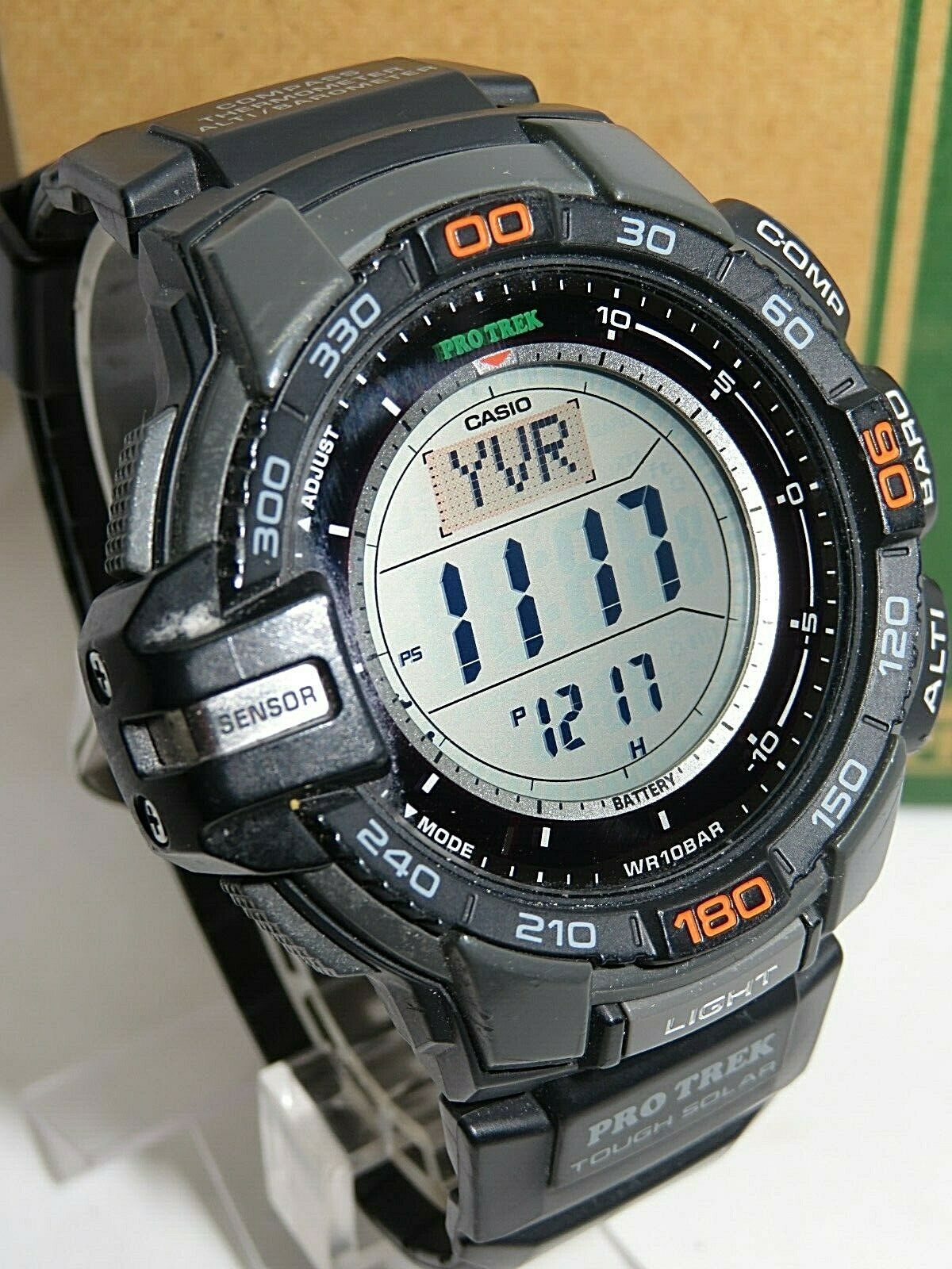 Casio Pro Trek Men's Tough Solar Triple Sensor Black Resin 52mm Watch PRG270-1 | WatchCharts ...