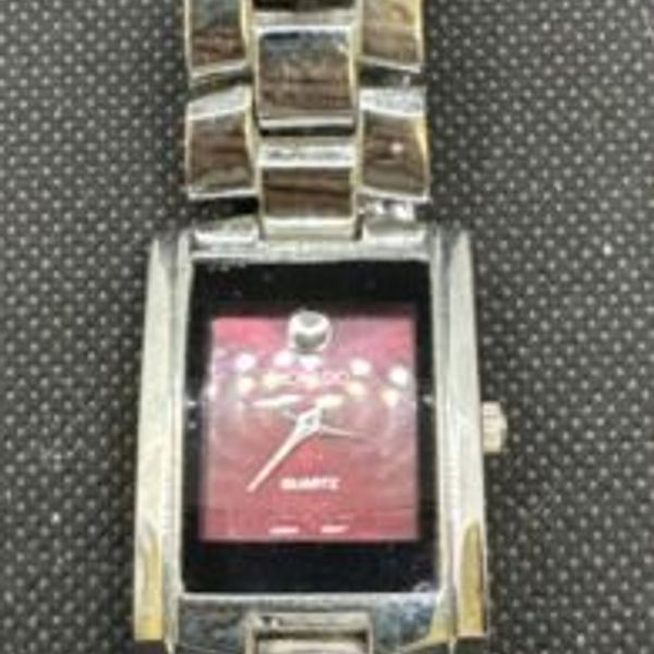 Movado Men’s Watch - Stainless Steel - Rectangular Red Face ...