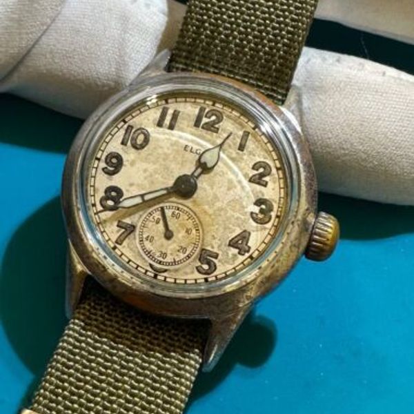 1944 WW2 Elgin US Military Ordinance Watch. Serviced. Runs A++ ...
