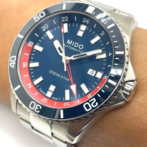 Mido Ocean Star GMT 44mm Automatic Blue Dial Watch M026629 ...